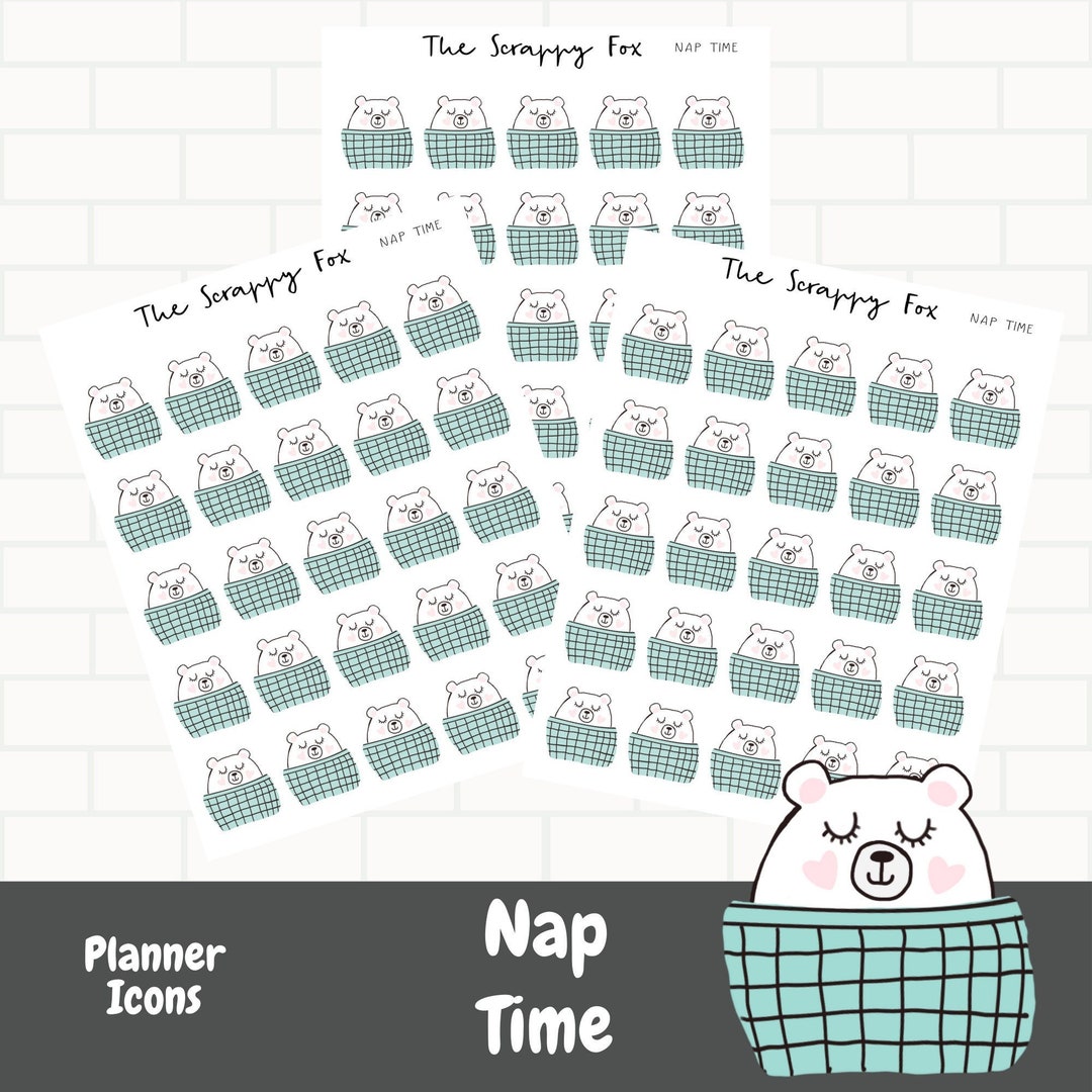 Nap Time Doodle Icons/ Icon Planner Stickers/mini Planner Icons/ Hand ...