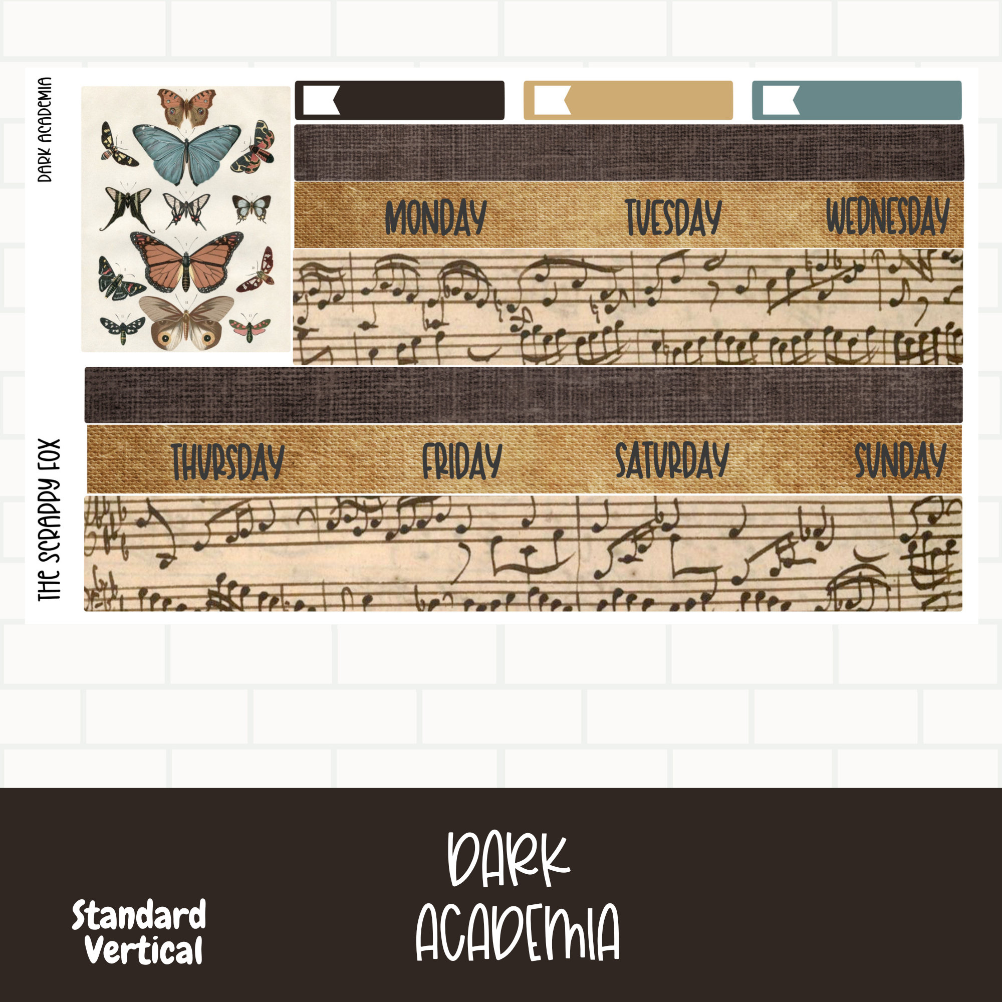 Dark Academia Planner Stickers Planner Sticker Kit Book - Etsy