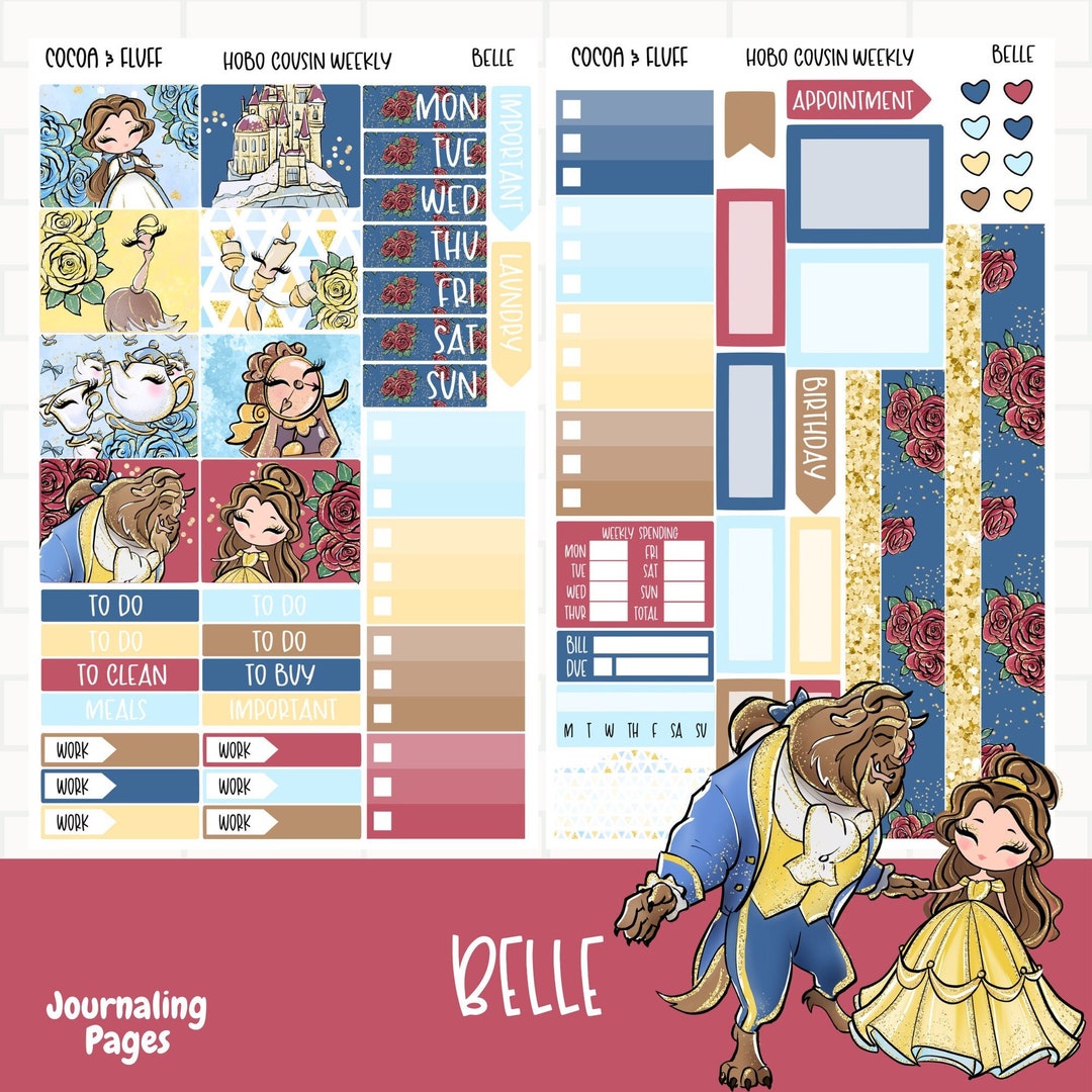 Belle Planner Stickers, Hobonichi Cousin Sticker Kit, Hobo Weekly ...
