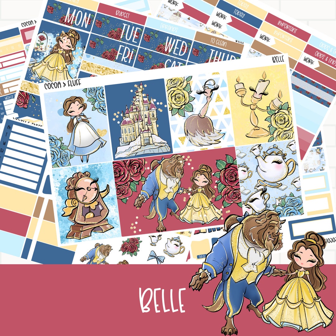 Belle Weekly Sticker Kit / Beast Planner Stickers/ Magical Planner ...