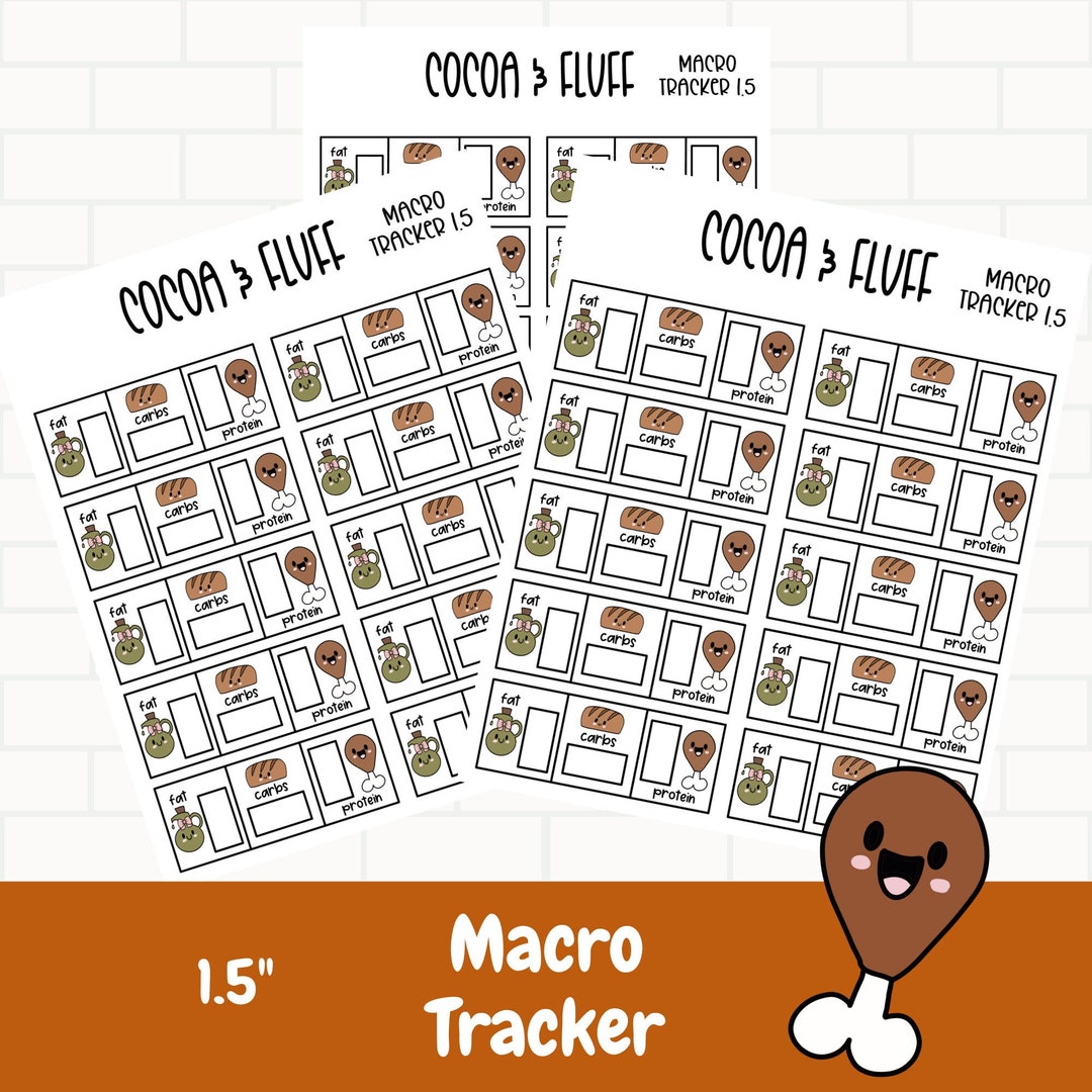 Macro Tracker Leafy Planner Icons, Hand Drawn Stickers, Leafy Planner ...