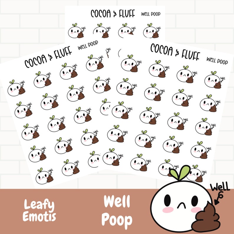 Well Poop Leafy Planner Icons, Hand Drawn Drawing Icons, Leafy Planner ...