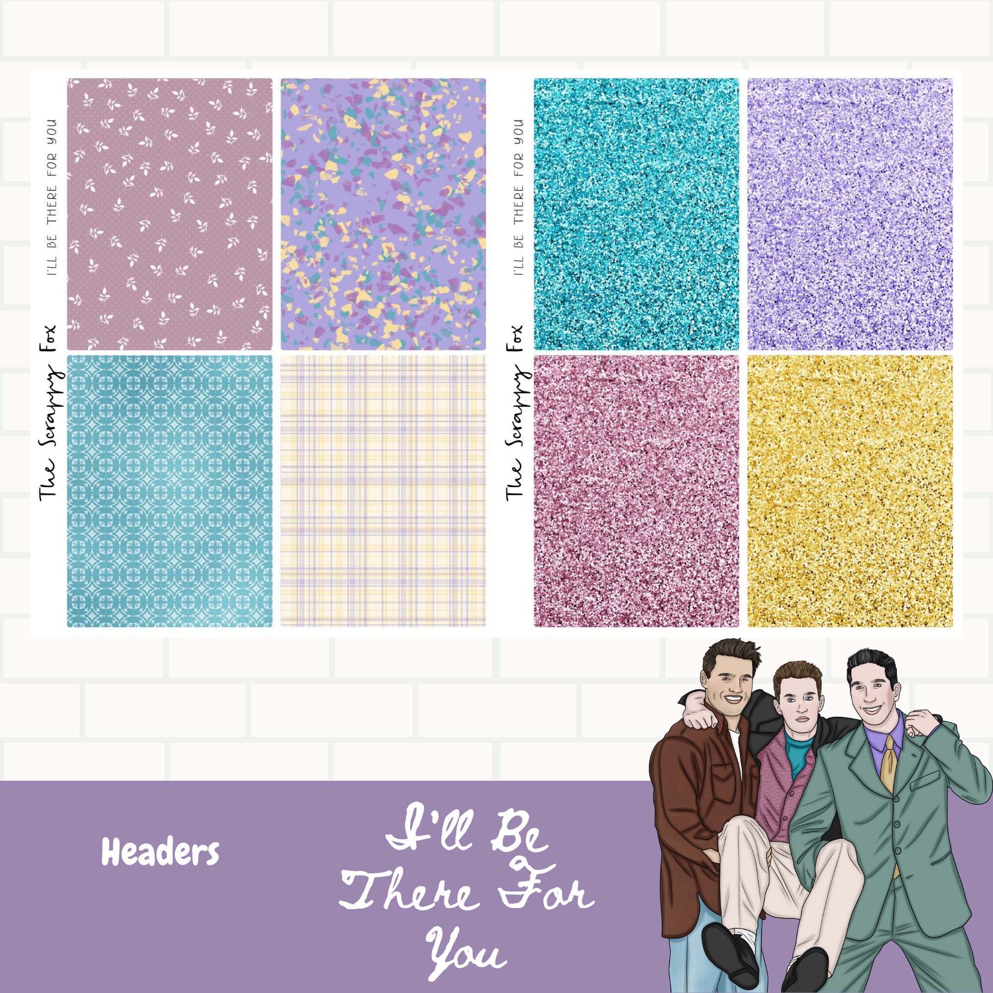 PRINTABLE Sticker Kit/ I'll Be There for You/friends/ - Etsy