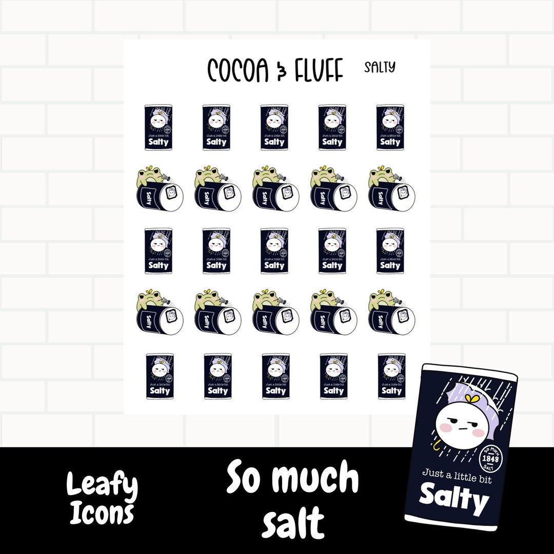 Salty Planner Icons, Sassy Icon Stickers, Hand Drawn Art, Fun Planner ...
