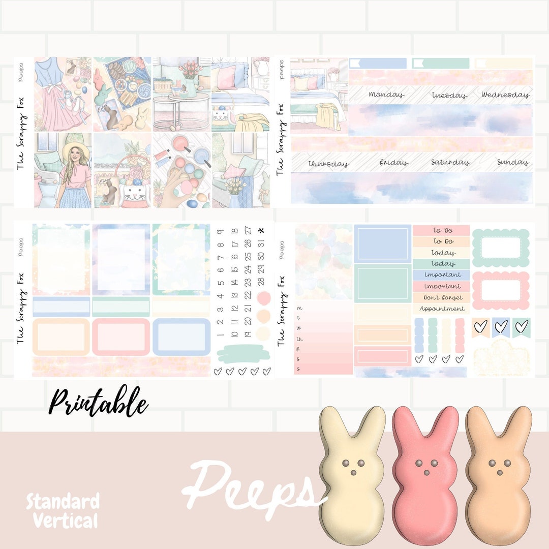Easter Planner Stickers Planner Sticker Kit Printable - Etsy