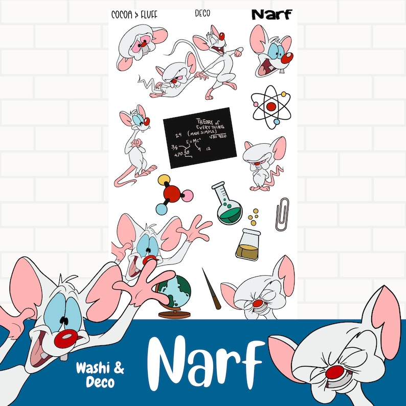 Narf Hobo Cousin Stickers, Animaniacs Planner Sticker Kit, Pinky and ...