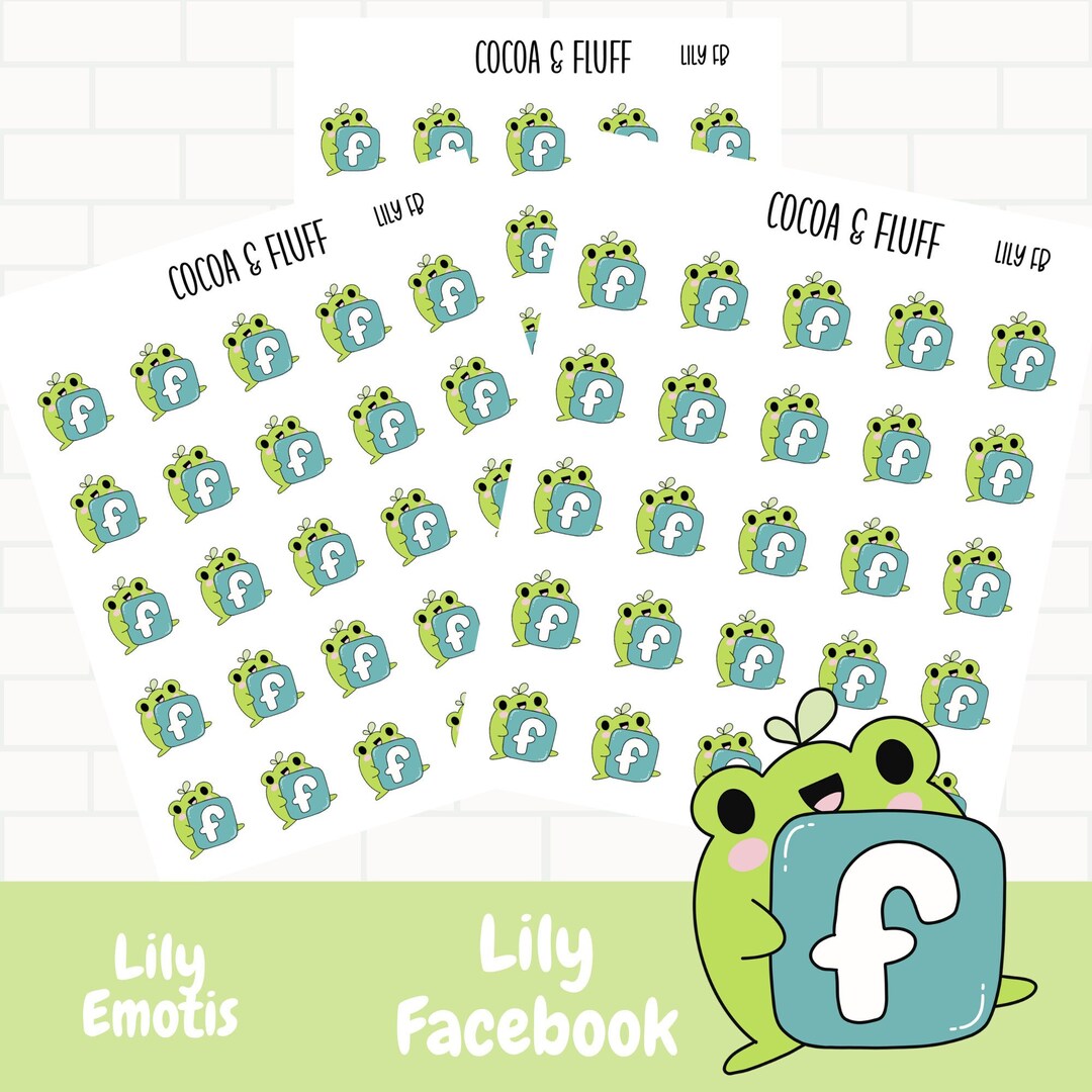 Lily Facebook Planner Icons, Hand Drawn Stickers, Leafy Planner Icons ...