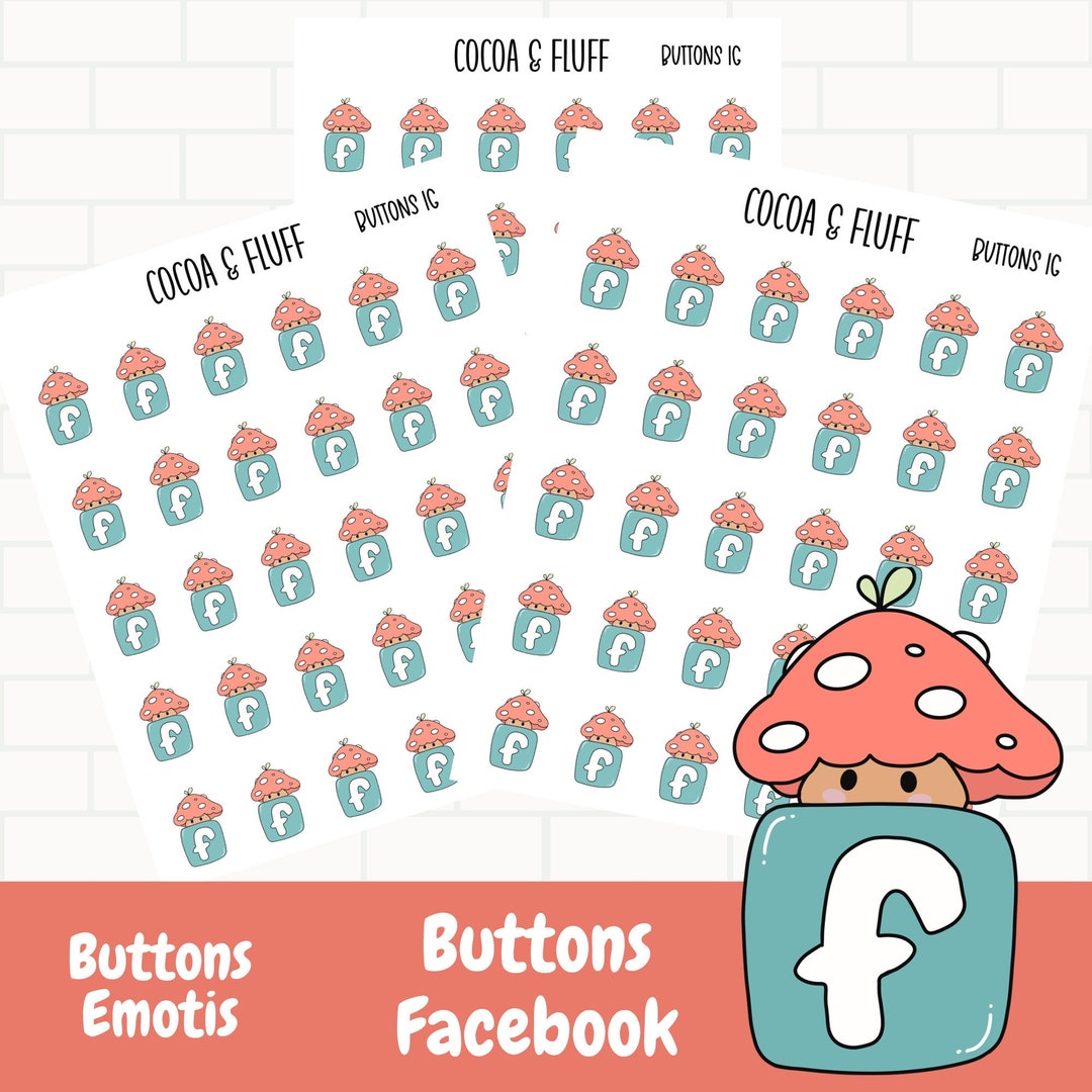 Buttons Facebook Planner Icons, Hand Drawn Stickers, Leafy Planner ...