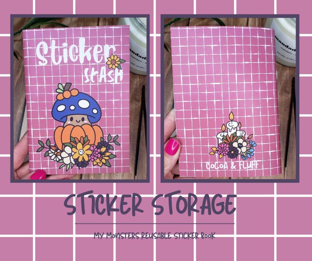 My Monster Planner Sticker Storage, Reusable Sticker Book, Sticker ...