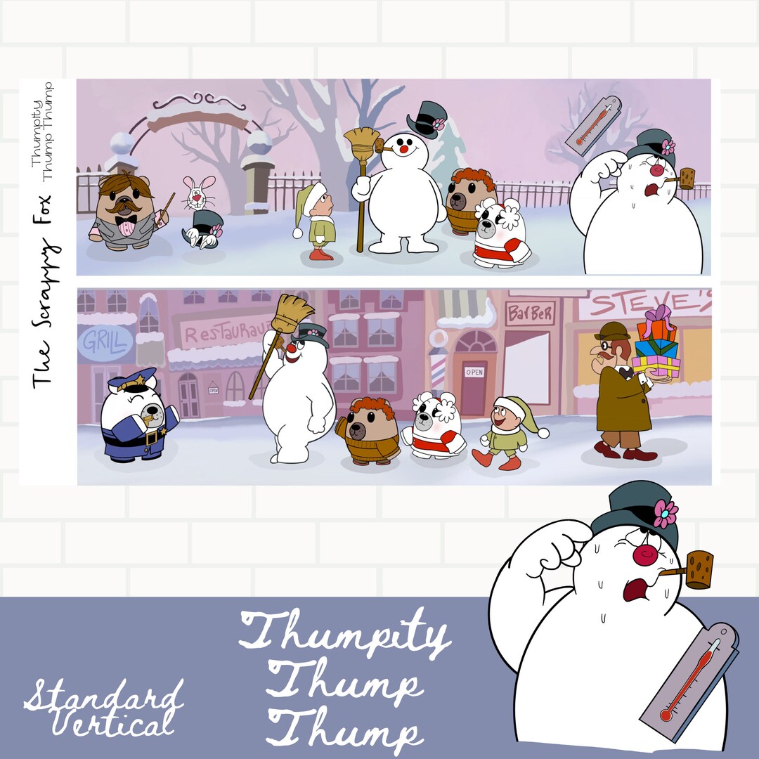 Thumpity Thump Thump Planner Stickers, Planner Sticker Kit, Frosty ...
