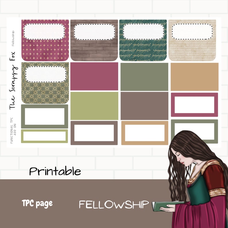 PRINTABLE Sticker Kit/ Fellowship/ Standard Vertical Planner - Etsy