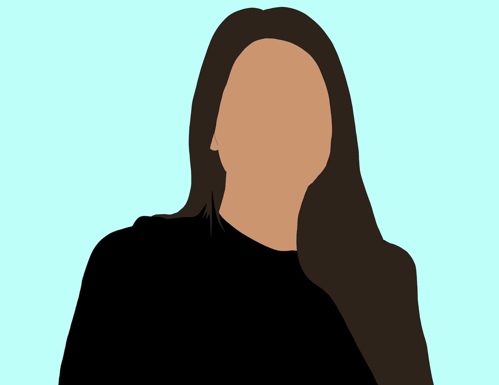 Faceless Self Illustration Self Portrait Faceless Digital | Etsy