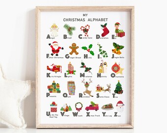 Christmas Abc Print - Etsy
