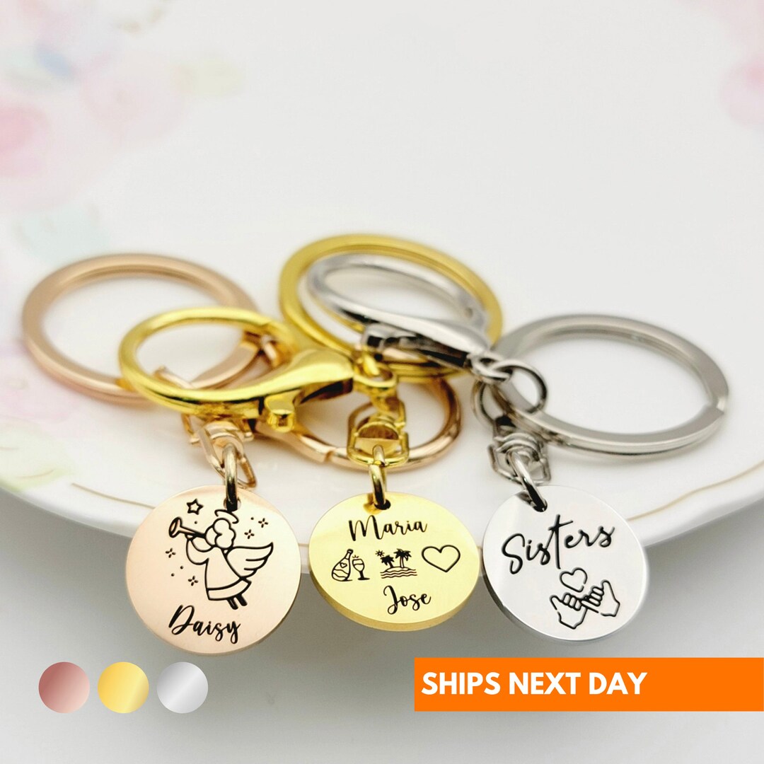 Personalized Symbol Keychain Personalized Cut Any - Etsy