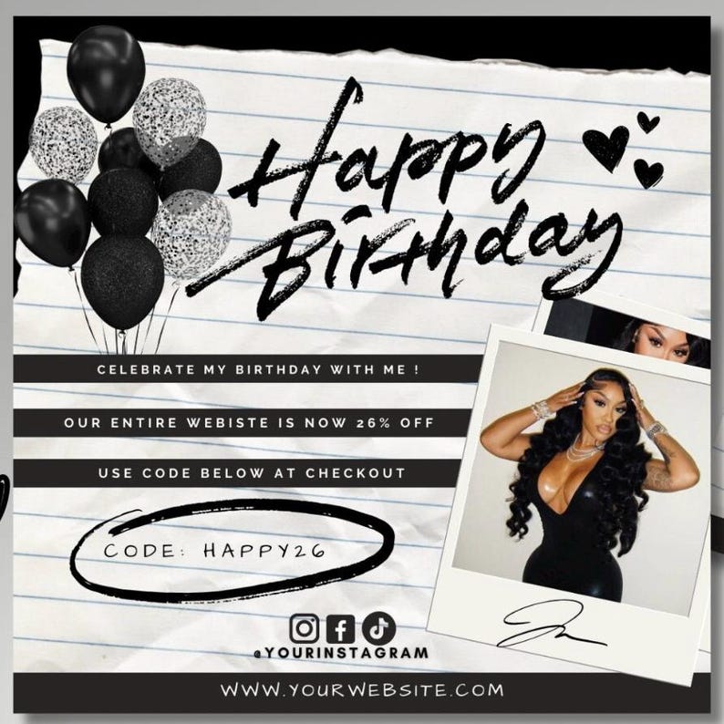 DIY Canva Hbd Sale Flyer Template - Etsy