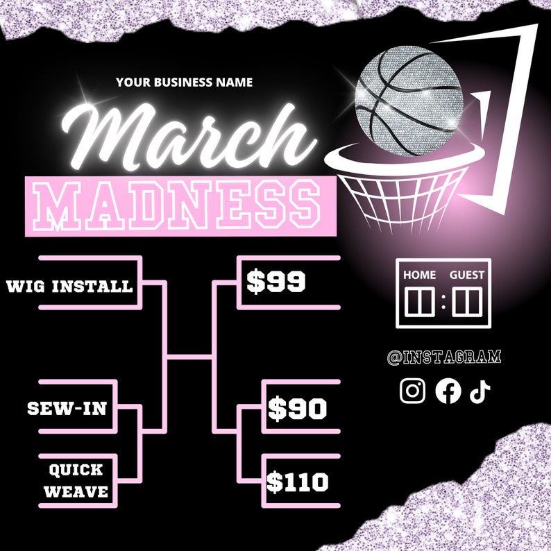 March Madness Template Flyer Diy - Etsy