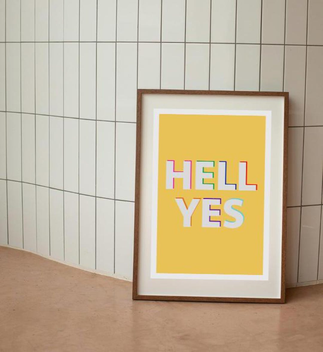 A4 Hell Yes Wall Art Print Inspiration Motivation Quote Beck Music ...