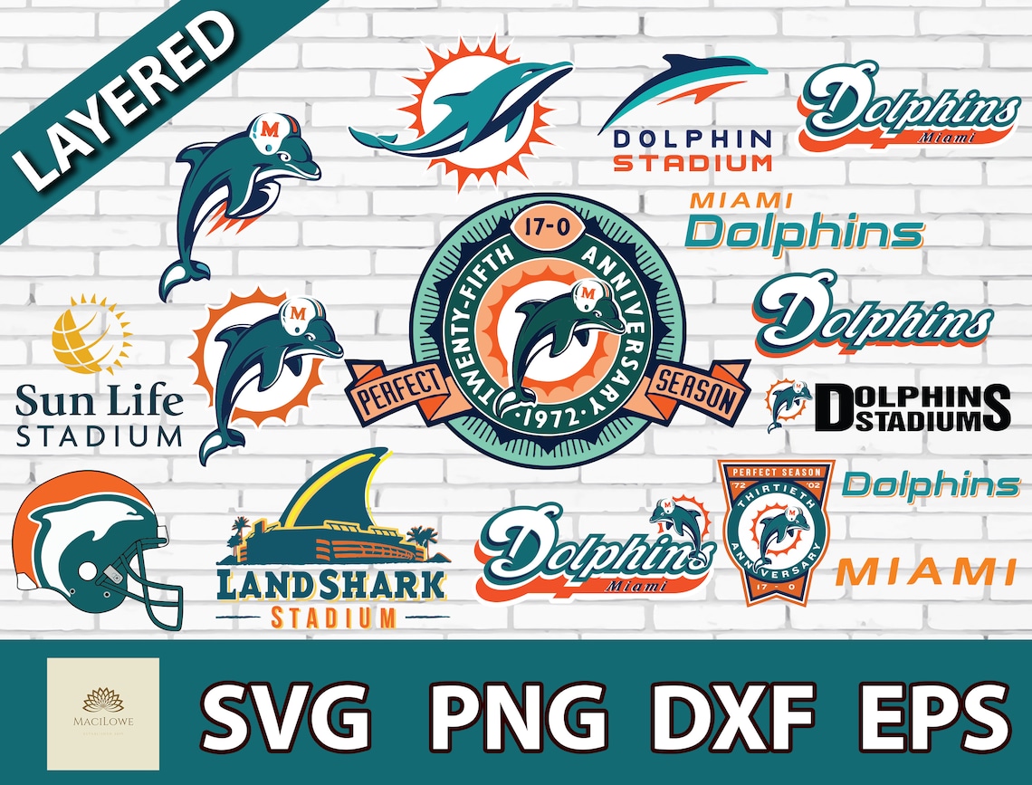 Miami Dolphins NFL Football Logo 14 SVG Files/ Dolphins Svg/ | Etsy