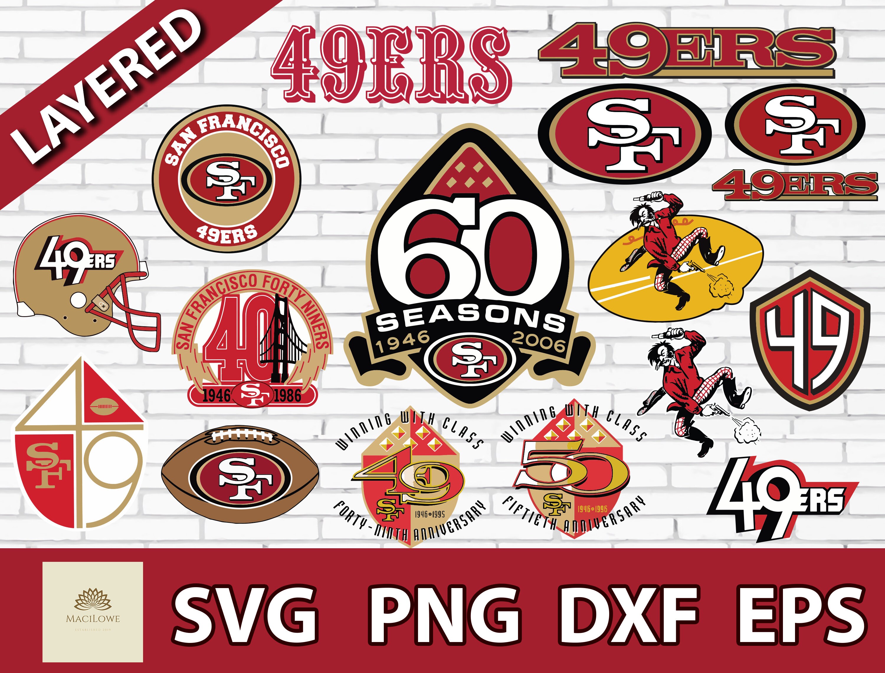 San Francisco 49ers Logo NFL Football SVG /cut file for cricut | Etsy