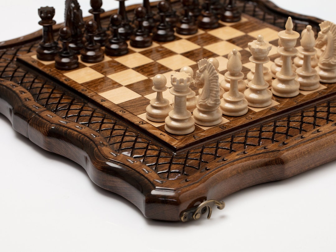 Handmade Wooden Chess Set Personalized and Uniquely Crafted - Etsy