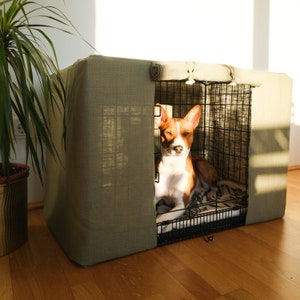 Custom Dog Crate Cover. Aesthetic Pet Kennel Cover in 6 Different Solid ...