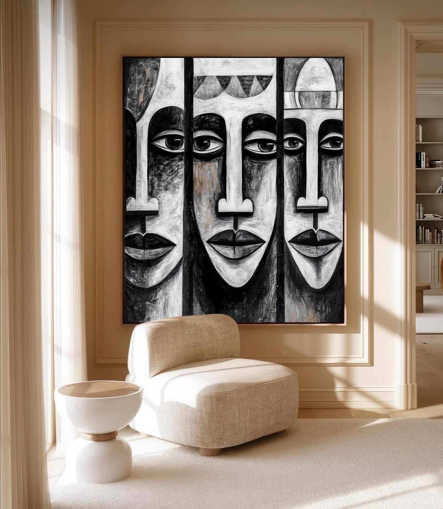 Abstract African Mask Art: Ancient African Art for Your Living Room. - Etsy