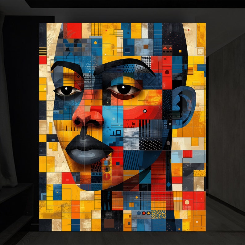 African Abstract Art: Ready to Hang Black Art Canvas Wall Art for Your ...