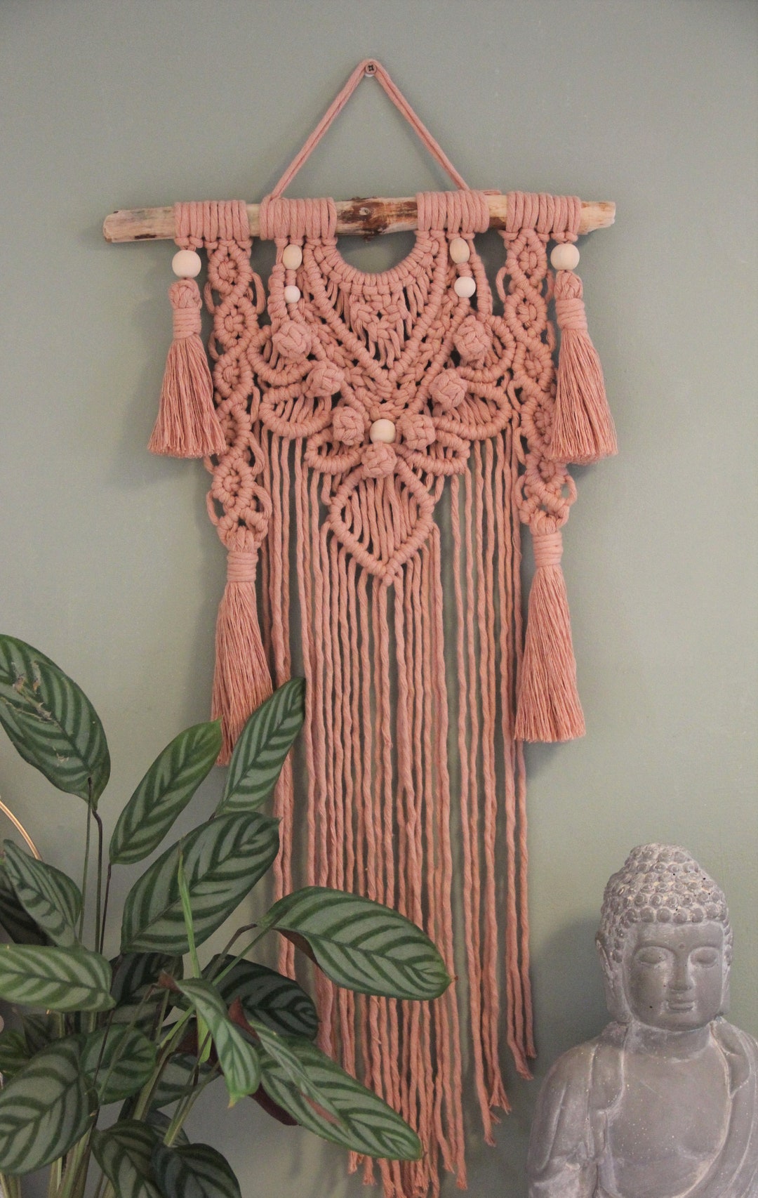 Colgante de pared en macramé Mariposa - Etsy España