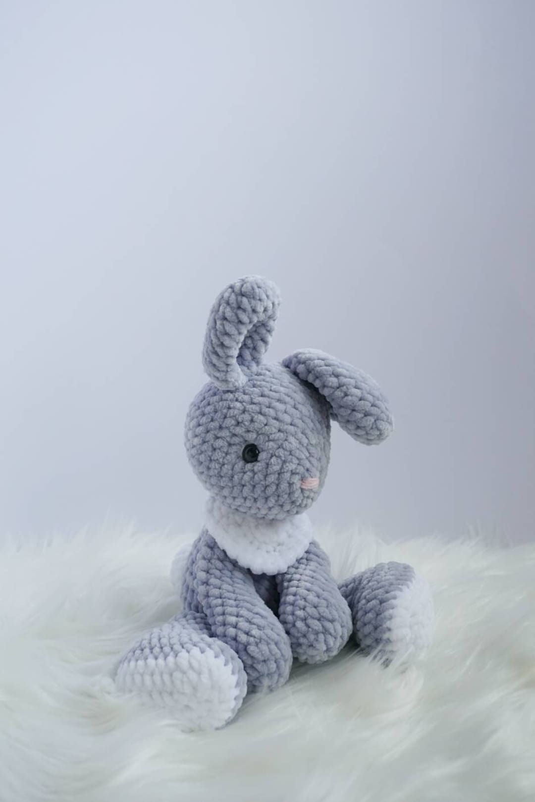 Crochet Bunny Plushie Handmade Bunny Plushie Gift for Boy - Etsy