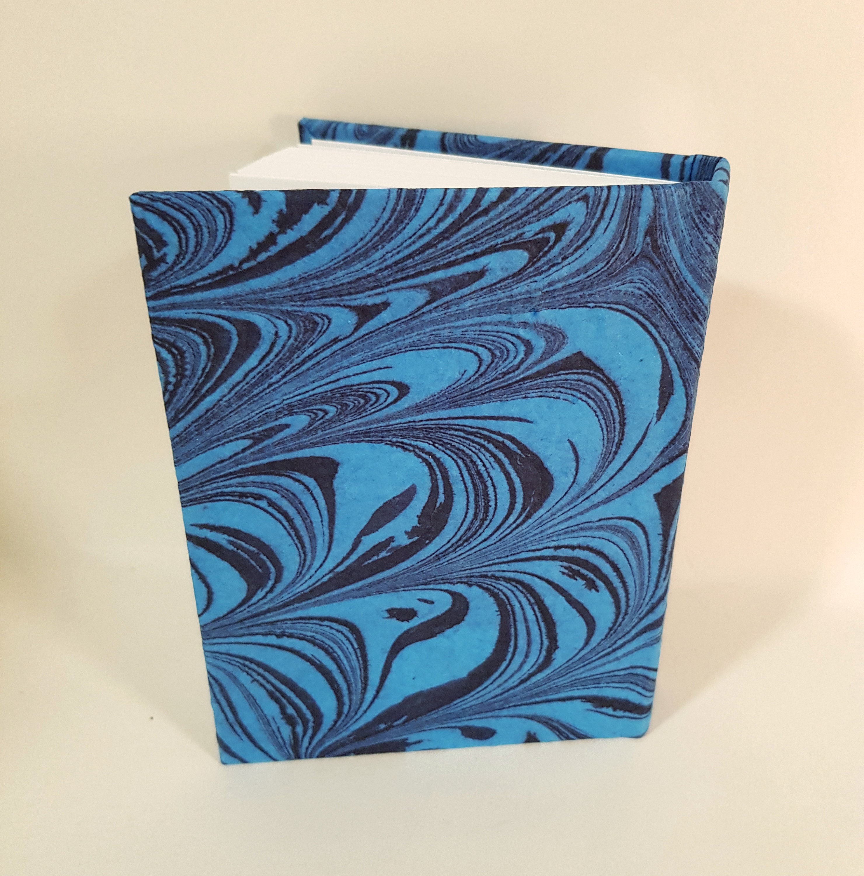 Blue Marbled Journal - Etsy