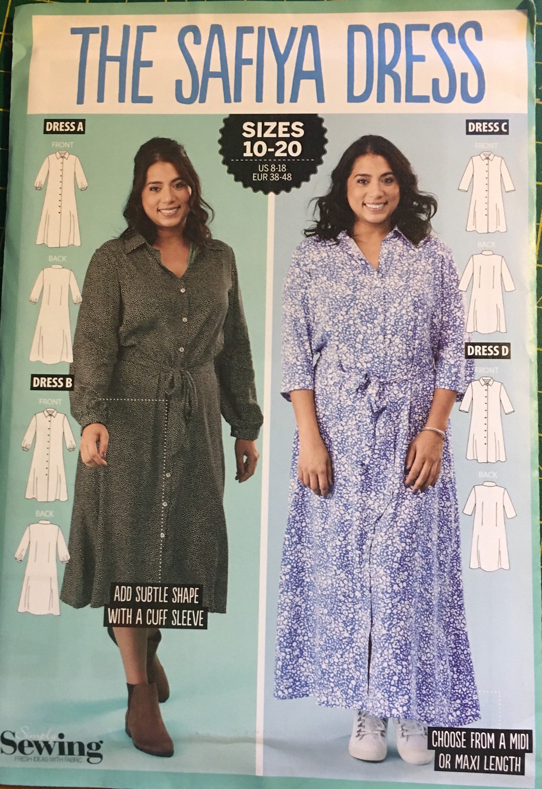 Safiya Dress Pattern four Styles Uncut and Unused - Etsy