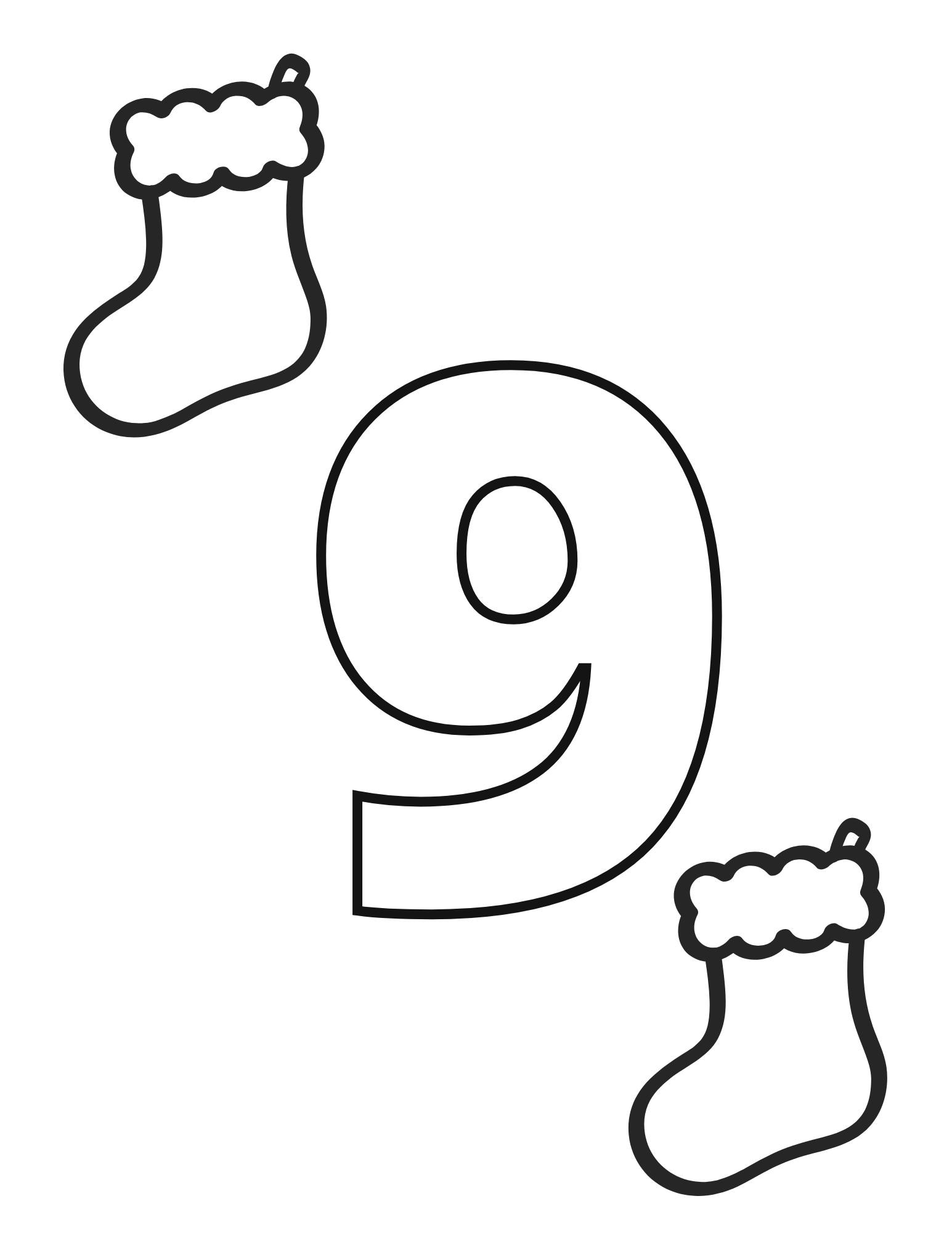 Christmas Number Color Pages (10) - Etsy