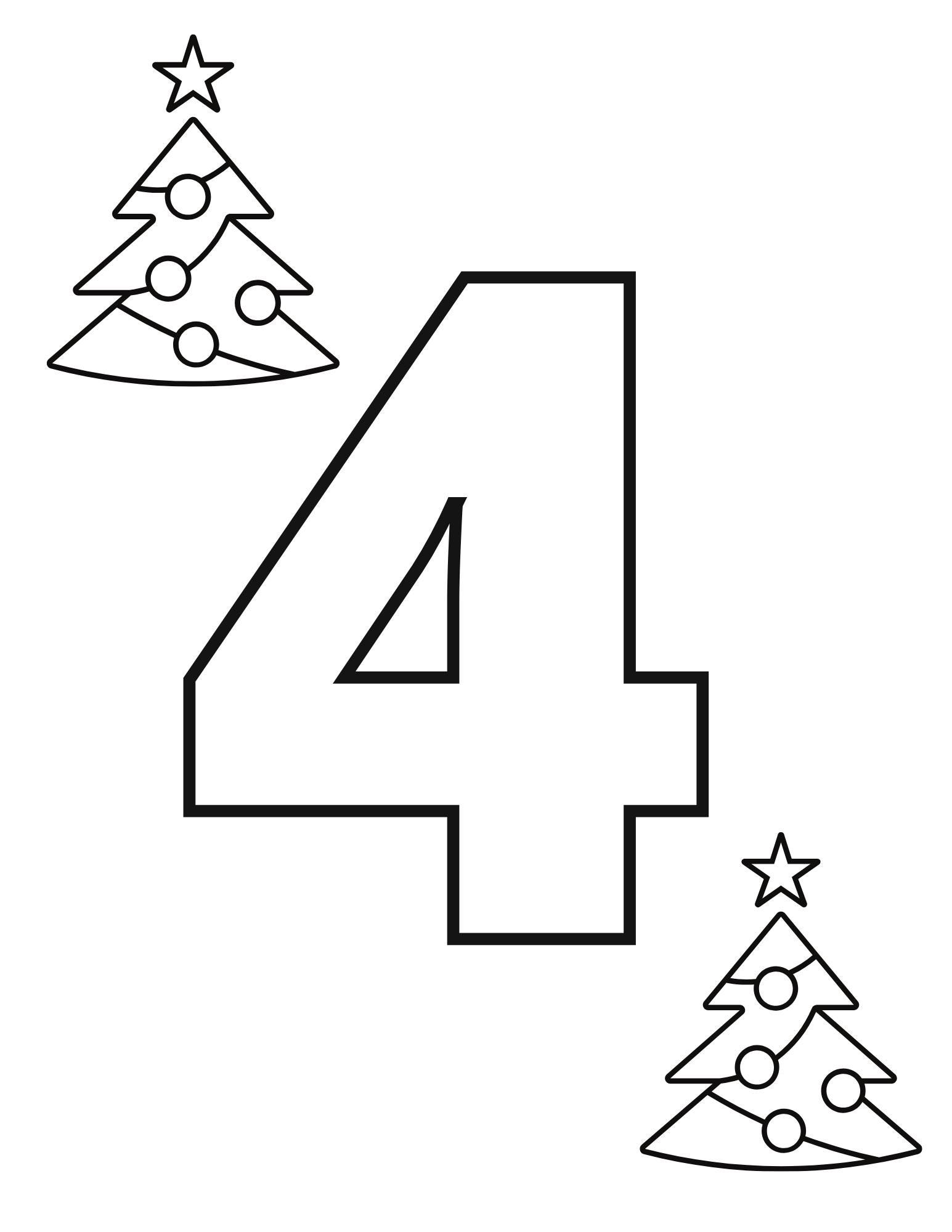 Christmas Number Color Pages (10) - Etsy