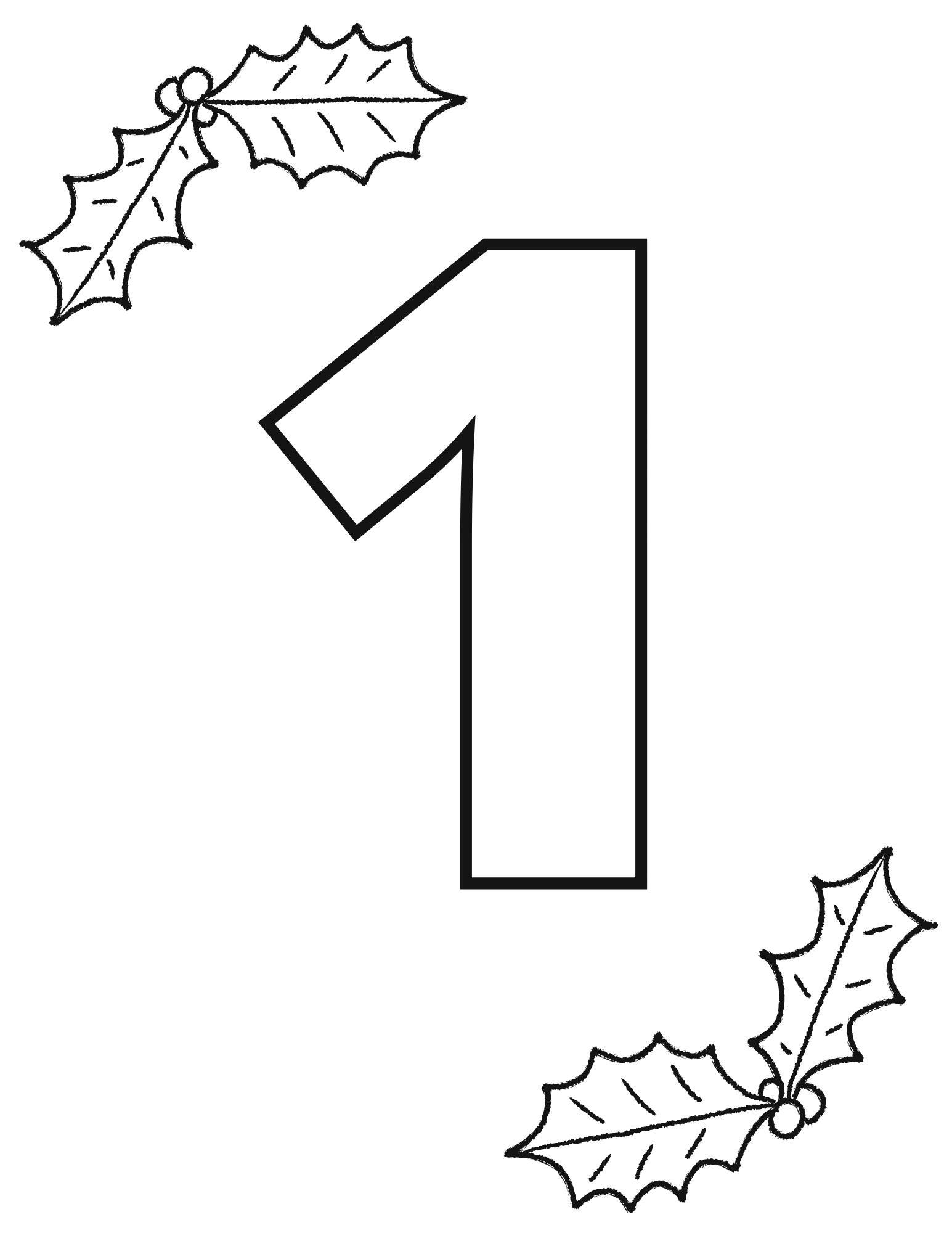 Christmas Number Color Pages (10) - Etsy