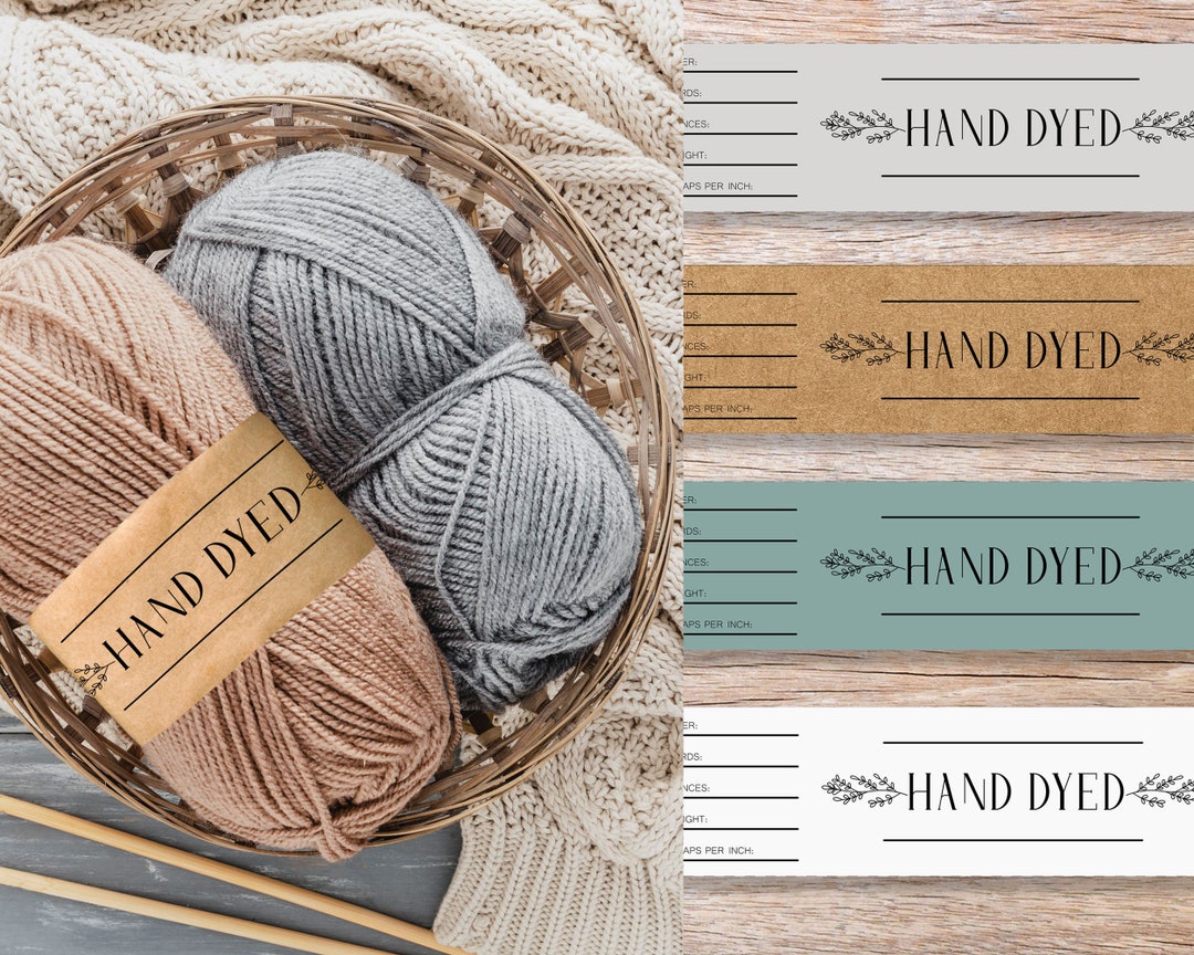 Yarn Skein Labels Printable for Hand Dyed Yarn-diy Label Template for ...