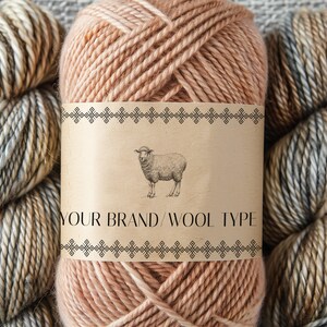 Merino Sheep Wool Editable Label-custom Sheep Wool Wrap Around Label ...