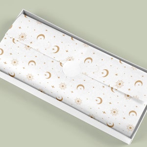 Boho Tissue Paper Design With Sun Moon and Stars Pattern-printable ...