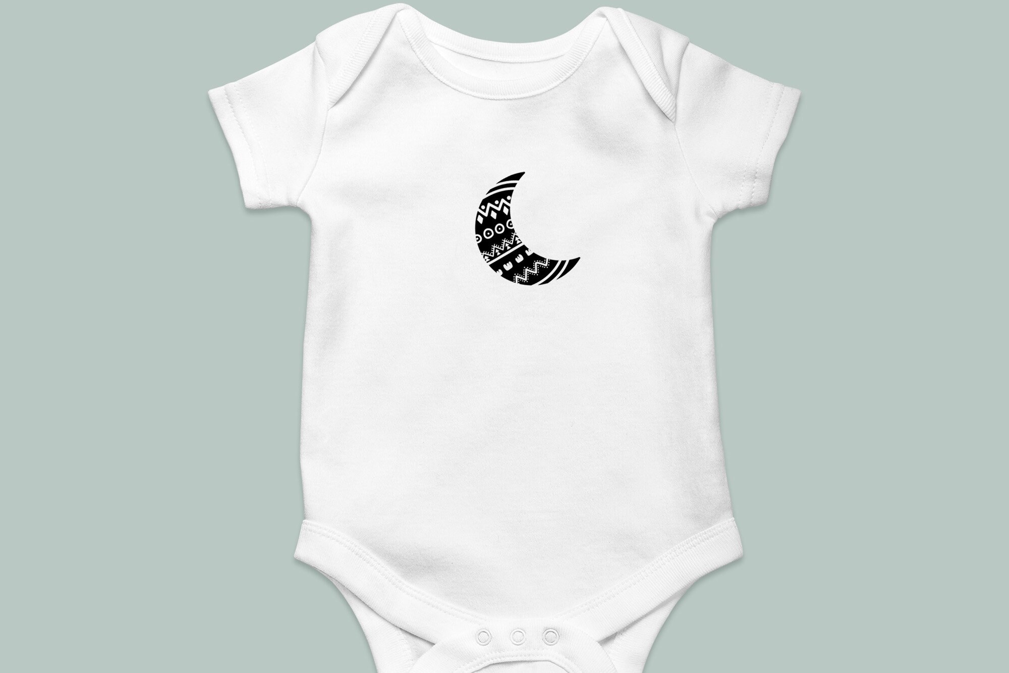 Boho Moon Svg-crescent Moon With Ethnic Tribal Pattern in Afro Style ...