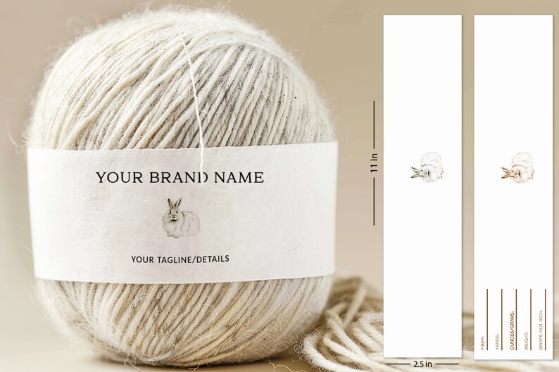 Angora Rabbit Wool Editable Label-custom Angora Rabbit Wool Wrap Around ...