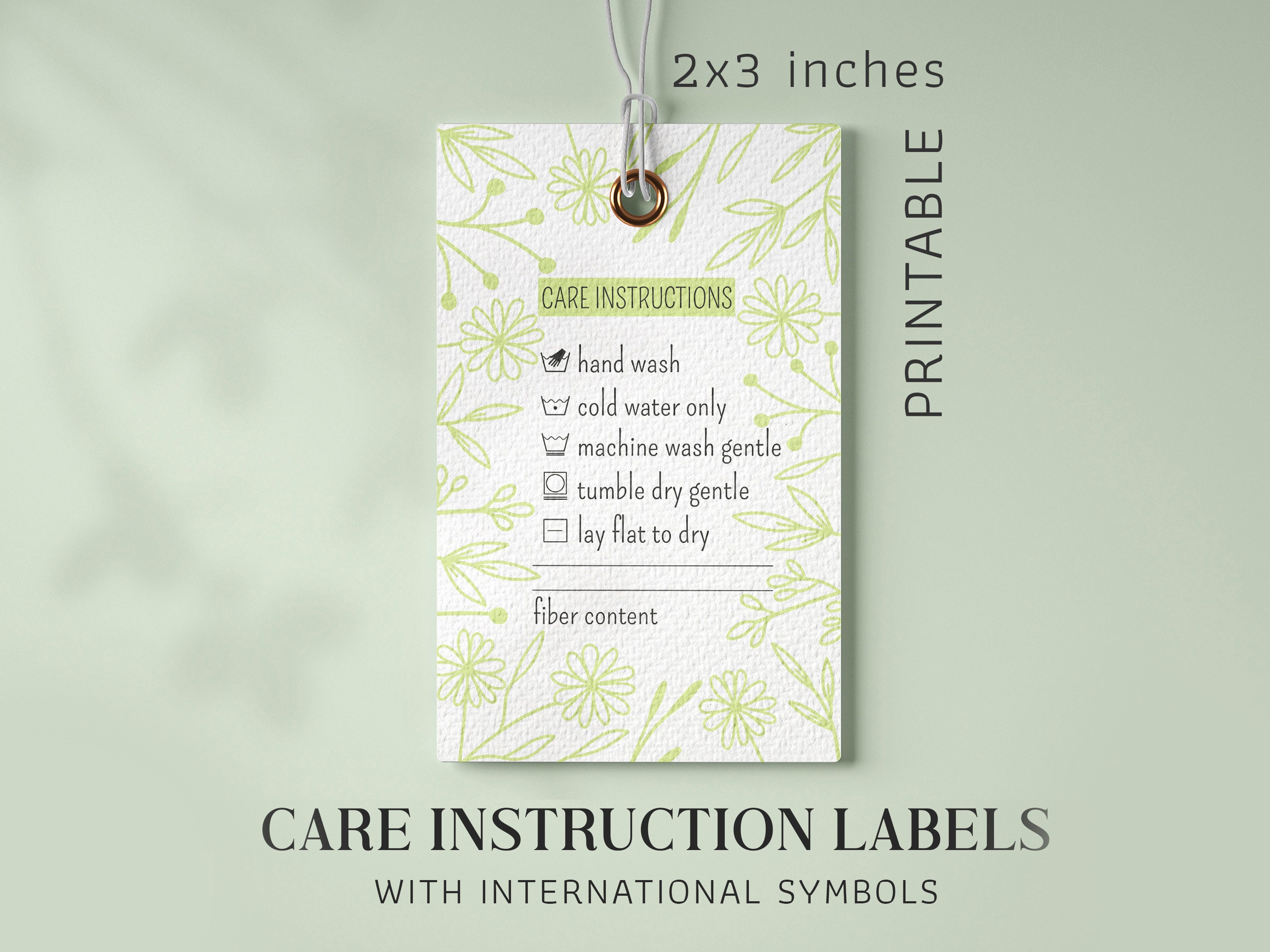 Care Instruction Tags for Handmade Knitted Crochet Items-washing ...