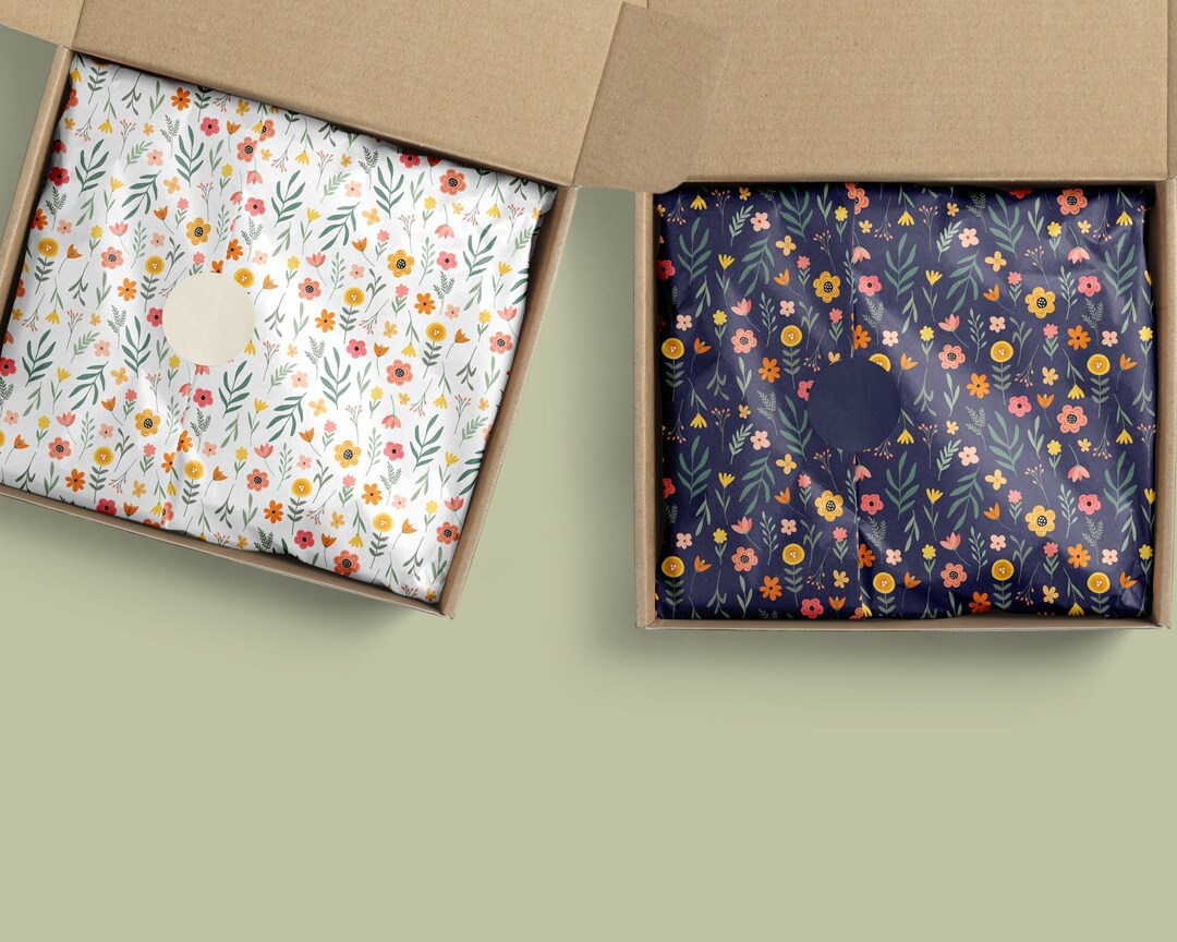 Botanical Tissue Paper Design-cute Floral Tissue Paper Download ...