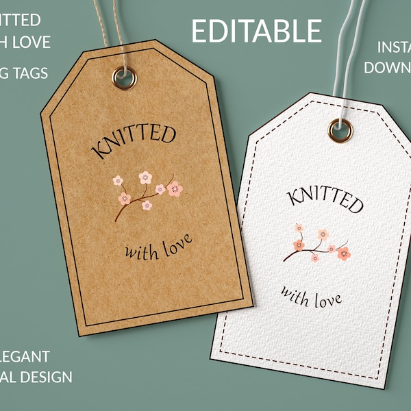 Hand Knit Tags - Etsy