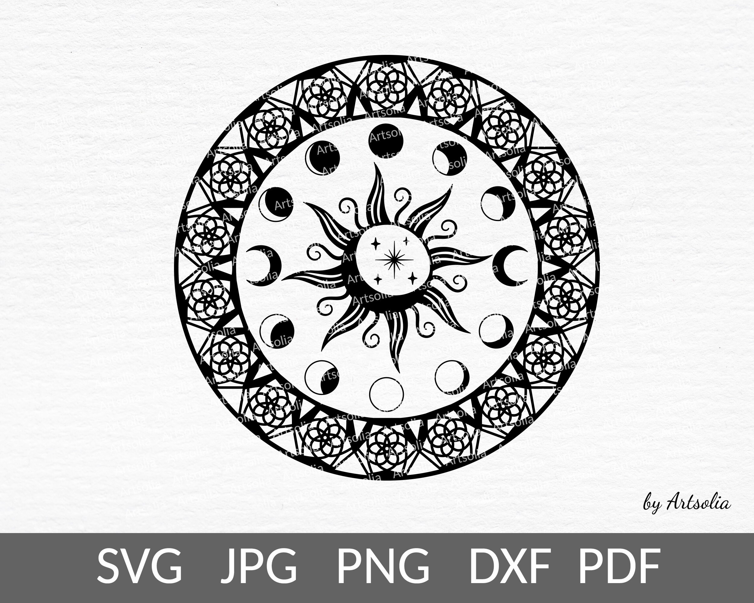Moon Phases Svg-sung Moon Svg-celestial Svg for Yoga Shirt | Etsy