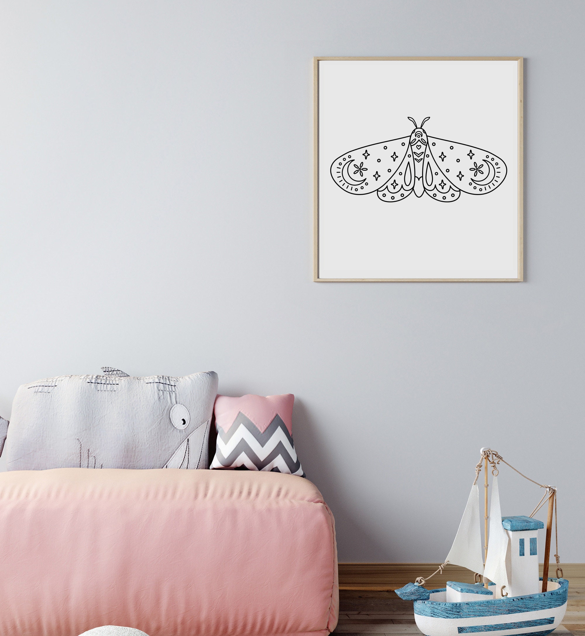 Celestial moth svg-Magical floral butterfly svg for | Etsy