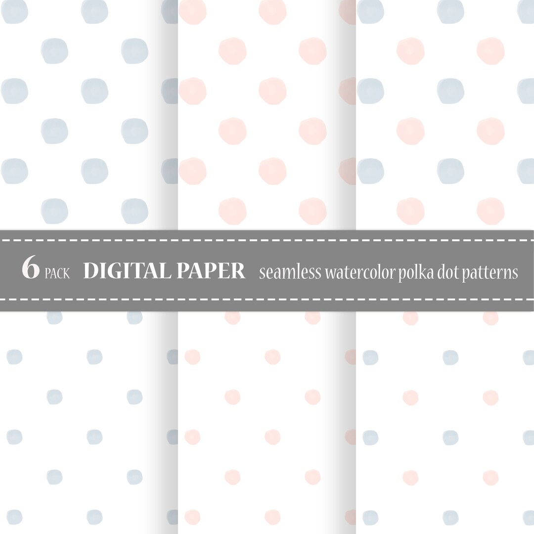 Watercolor Polka Dot Digital Paper-seamless Polka Dot Pattern-printable ...