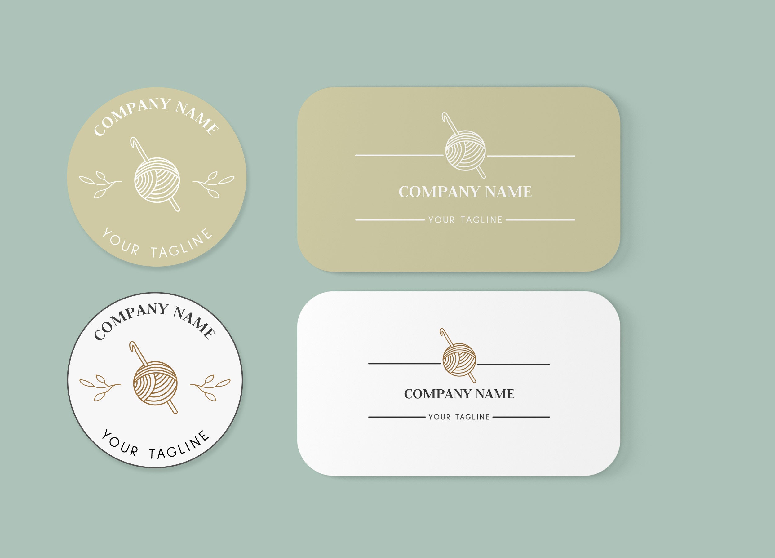 Customizable Premade Crochet Logo With Yarn Skein for Small - Etsy