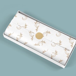 Boho Tissue Paper Design-moon Tissue Paper With Branches Pattern ...