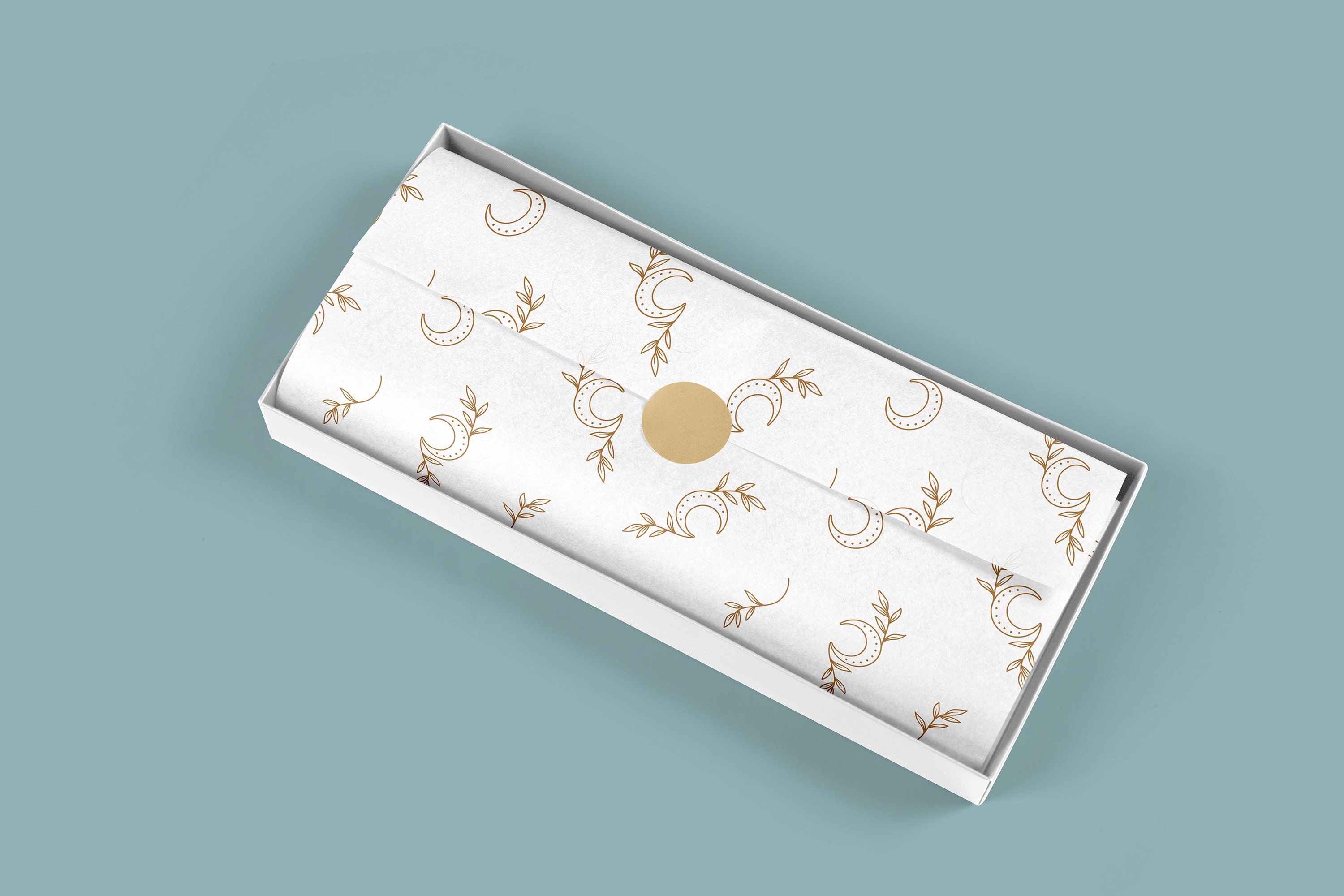 Boho Tissue Paper Design-moon Tissue Paper With Branches - Etsy