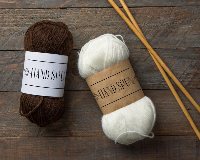 Printable Yarn Wrap Labels for Hand Spun Yarn-diy Tags for Handmade ...