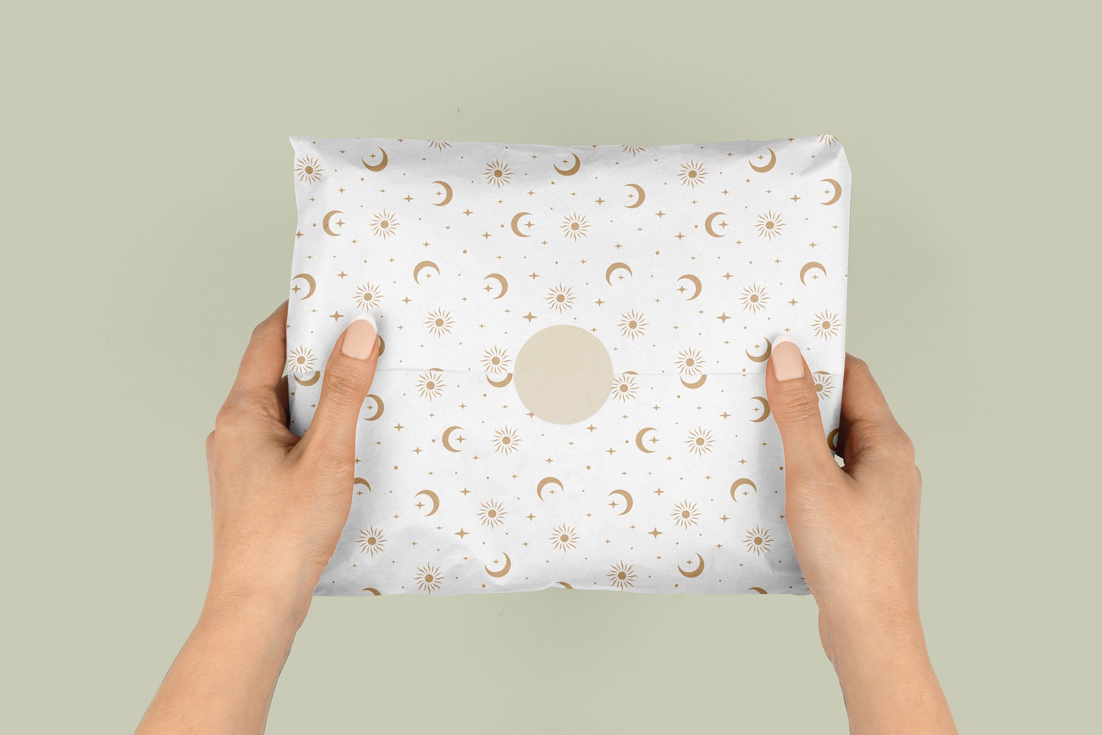 Boho Tissue Paper Design With Sun Moon and Stars Pattern-printable ...